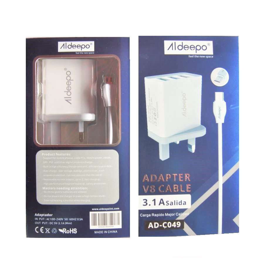 ALDEEPO-3U CHARGER-AD-C049-ADAPTER-WHITE