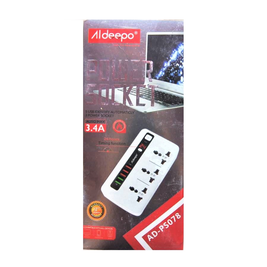 ALDEEPO-AD-PS078-POWER SOCKET-WHITE