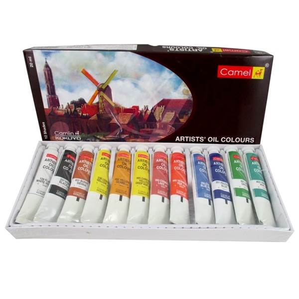 Camel artists oil colors box 12 shades