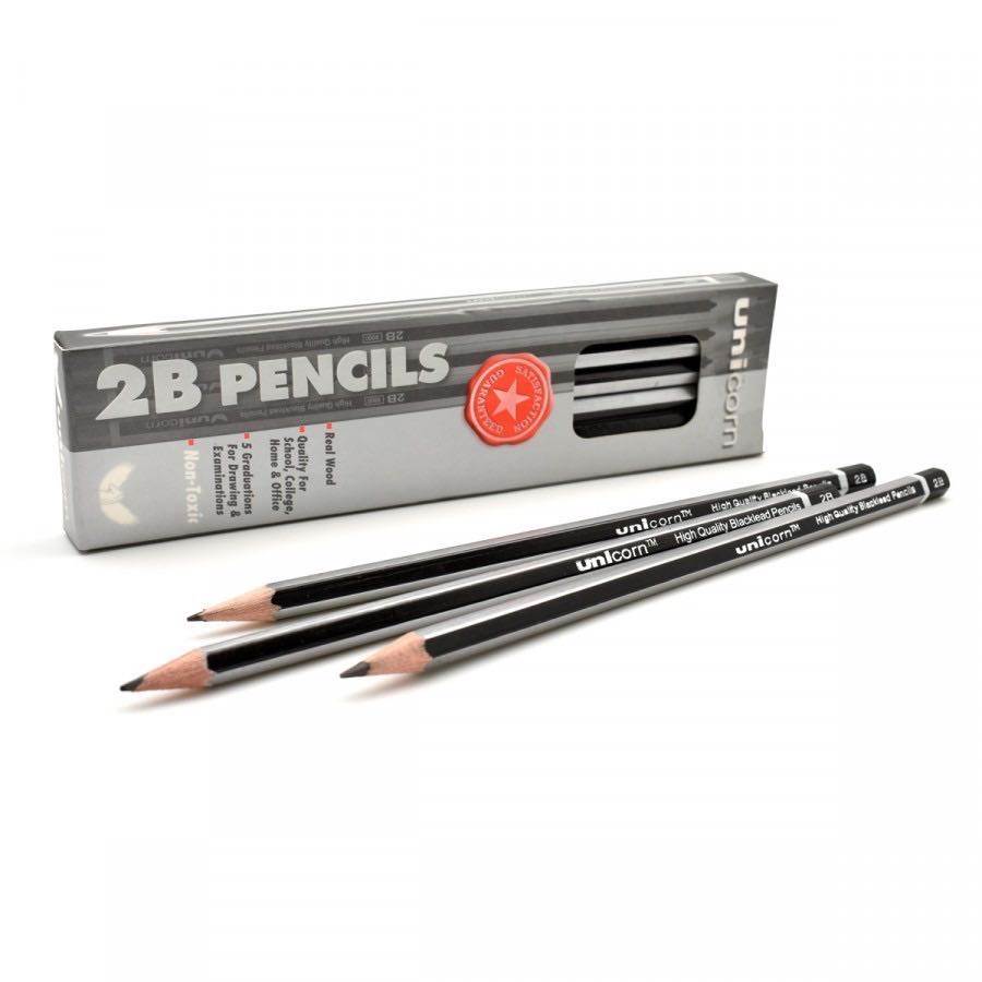 Unicorn 2B pencil box - 12sticks